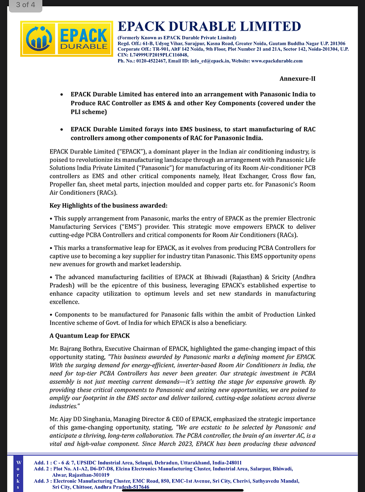 E-pack durables - ODM worth a serious look - Stock Opportunities - ValuePickr Forum