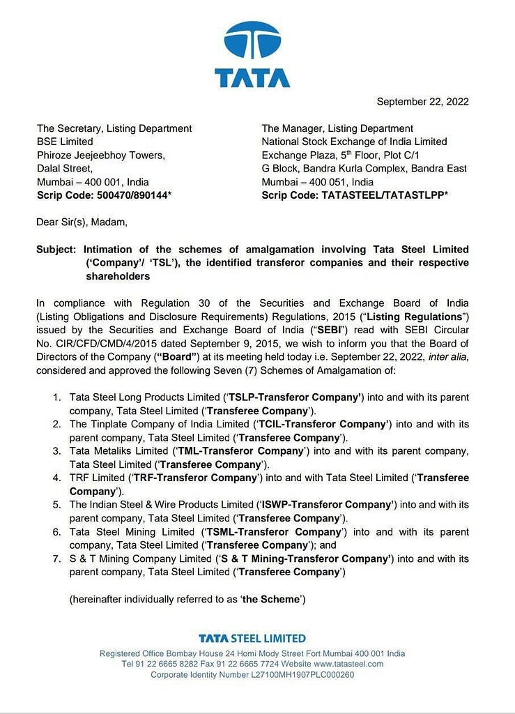 Tata Steel - Would be merger be of any value? - ValuePickr Forum