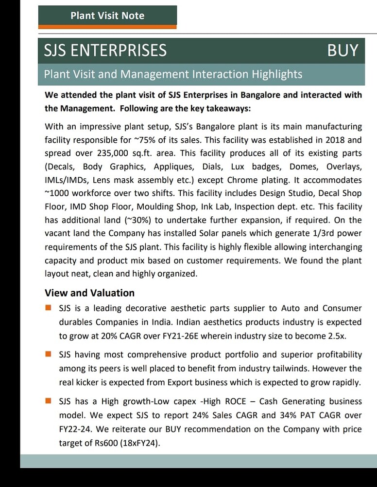 SJS Enterprises Ltd - Not-so-Hidden Gems - ValuePickr Forum