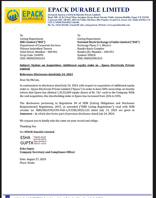 E-pack durables - ODM worth a serious look - Stock Opportunities - ValuePickr Forum