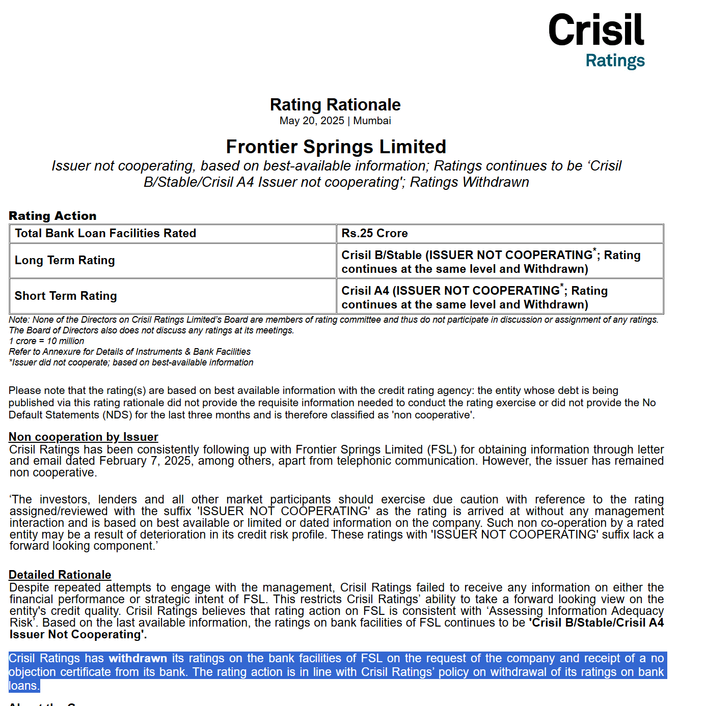 Frontier Springs - has departed, whats the next destination? - Page 4 ...