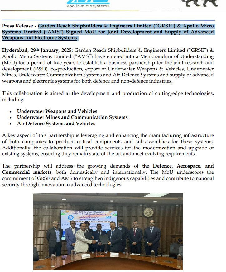 Apollo Micro Systems Limited - A Small cap in Aerospace & Defense ...